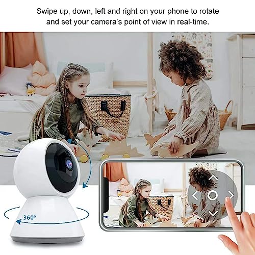 WiFi Camera Indoor Security Camera 2K 5GHz & 2.4GHz Security Camera Cameras for Baby/Elder/Dog/Pet Camera with Phone app Smartphone (1Pcs 64GB SD)