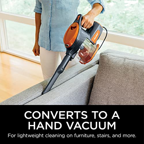 Shark HV301 Rocket Ultra-Light Corded Bagless Vacuum for Carpet and Hard Floor Cleaning with Swivel Steering, Gray/Orange