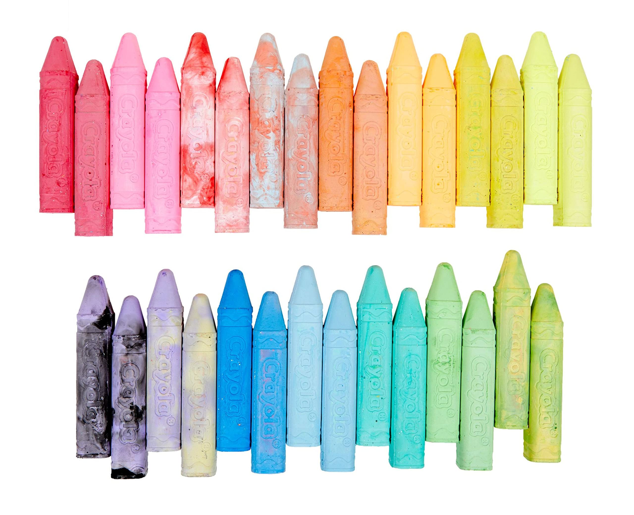 Crayola Chalk Set, Special Effects, 30 Count (Glitter, Neon, Tie Dye), Outdoor Toys for Kids, Ages 4+ [Amazon Exclusive]