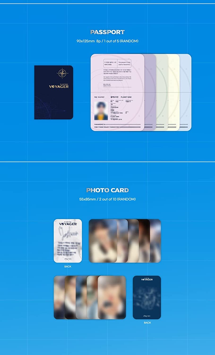 RBW ONEWE - Planet Nine : VOYAGER (2nd Mini Album) Album+Extra Photocards Set (CD Only, No Poster)