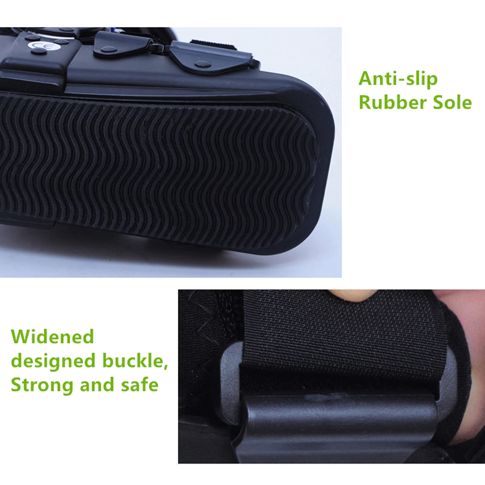 DXDUI Foot Orthosis Boots Fracture Ankle Foot Stabilizer Brace Fixed Leg Fracture Lower Limb Paralysis for Knee Ankle Foot Injuries and Ankle Sprain,S