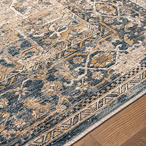 Mark&Day Area Rugs, 2x4 Havelock Traditional Teal Area Rug, Blue/Grey/Beige Carpet for Living Room, Bedroom or Kitchen (2'7" x 4')