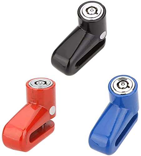 Disc Brake Lock Safety Disc Lock Anti-Theft Wheel Disc Brake Lock Padlock Motorcycle Bicycle Scooter Lock Disc Brake Wheel Lock with Two Keys (Blue)