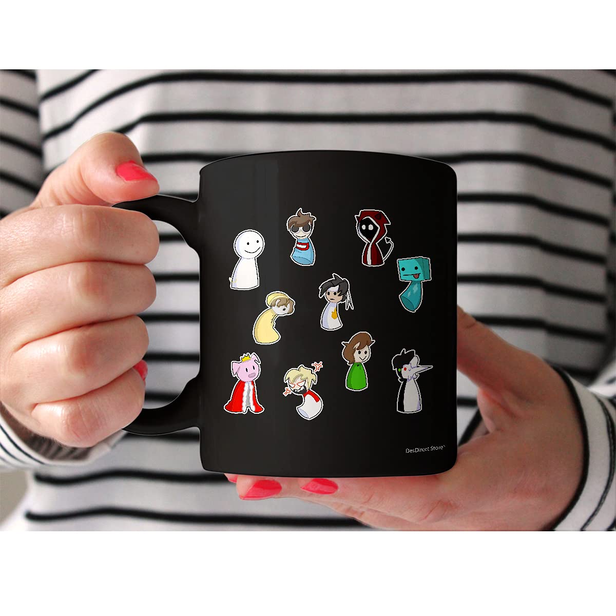 DesDirect Store Dsmp Cute Chibi And Anime Fan Cases Dream Muffins Member Mug Coffee Mug Tea Cup White 11oz Ceramic