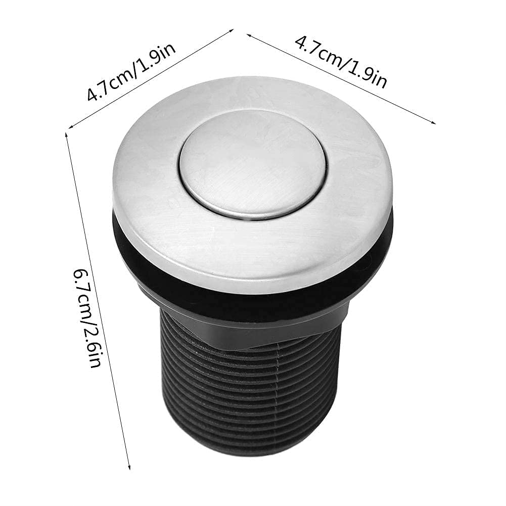 Garbage Disposal Air Switch, Garbage Disposal Air Switch 304 Stainless Steel Button on The Top of The Sink for Food Garbage Disposal Replacement
