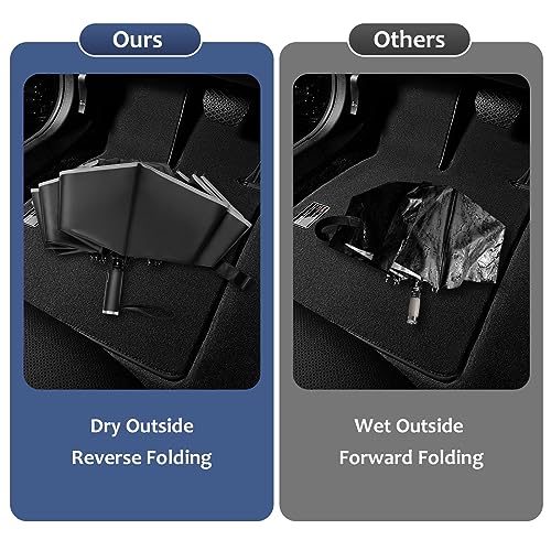 VOUUY 2-Pack Travel Umbrella, Unbreakable 10 RIBS Umbrella, Windproof Umbrellas for Rain & Sun, Automatic, Foldable Reverse Rain Umbrella for Women Men