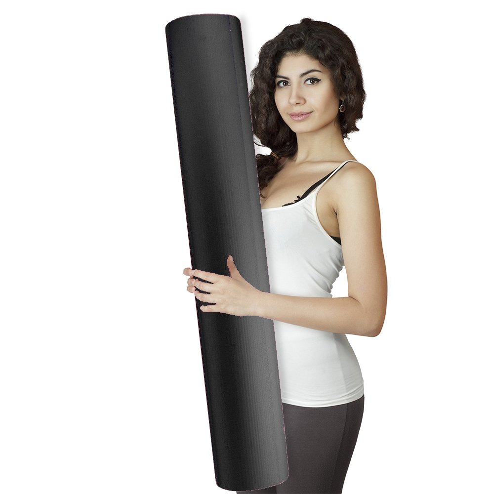 Crown Sporting Goods 36" x 6" Premium EVA Foam Roller β Firm, Dense, and Shape-Restoring (Black)