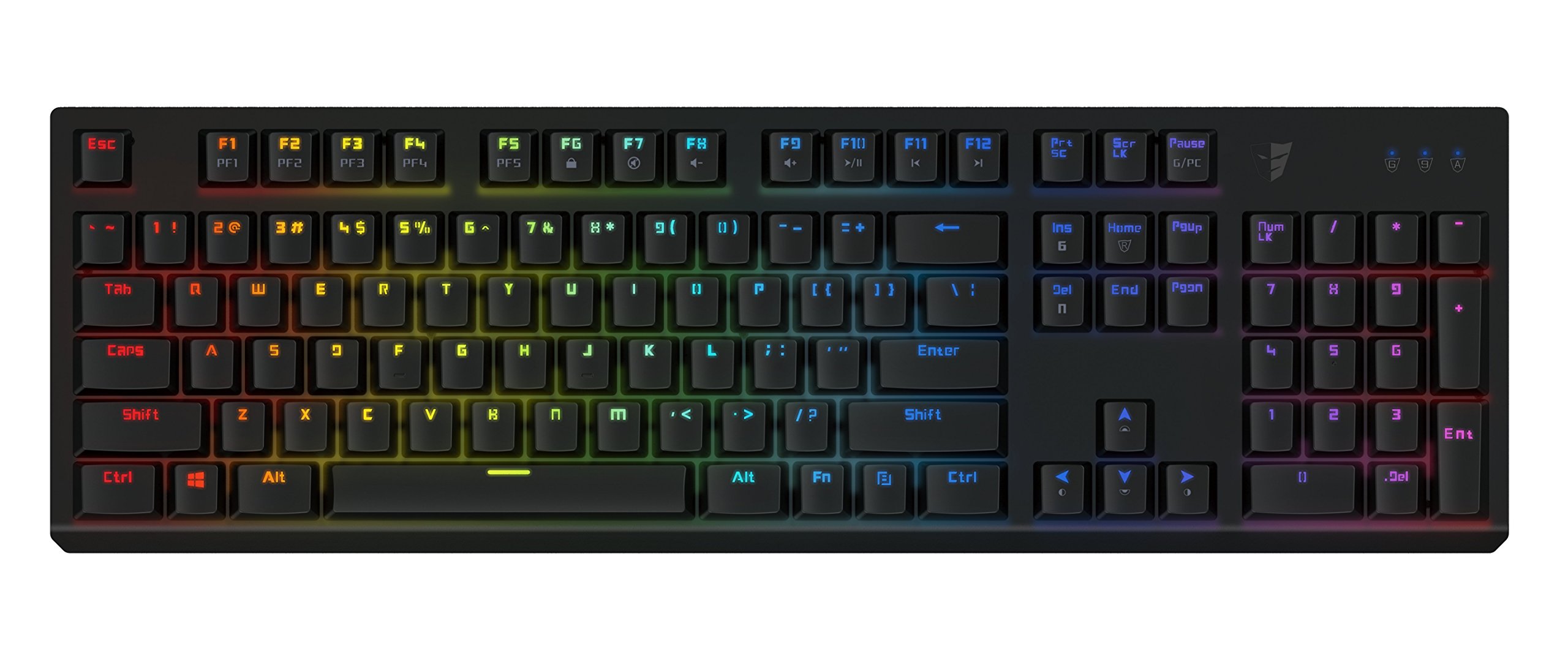 Tesoro Gram Spectrum Low Profile G11SFL Blue Mechanical Switch Single Individual Per Key Full Color RGB LED Backlit Illuminated Mechanical Black Gaming Keyboard TS-G11SFL B (BL)