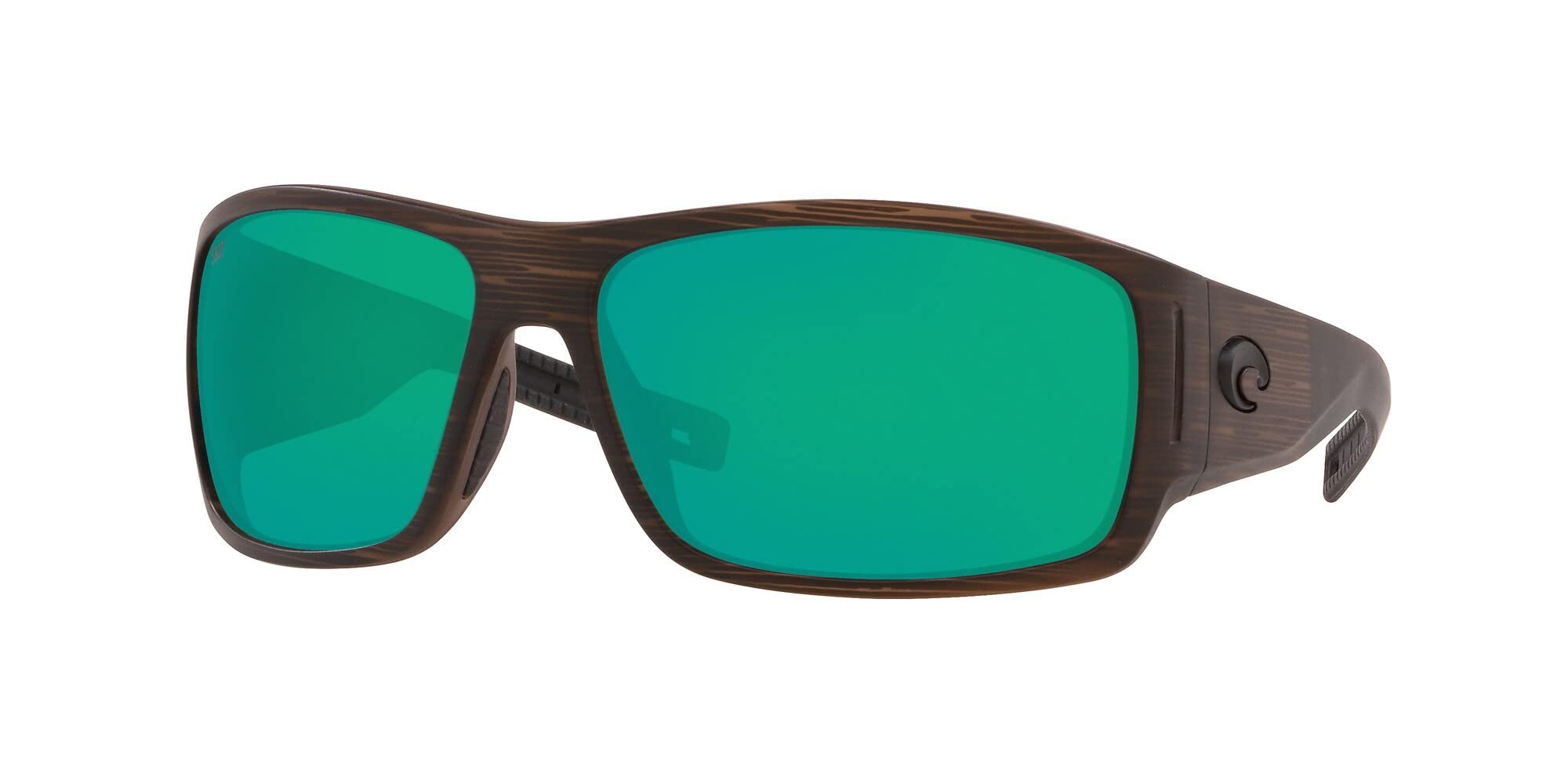 Costa Del Mar Men's Cape Rectangular Sunglasses, Bowfin/Copper Green Mirrored Polarized-580P, 67 mm