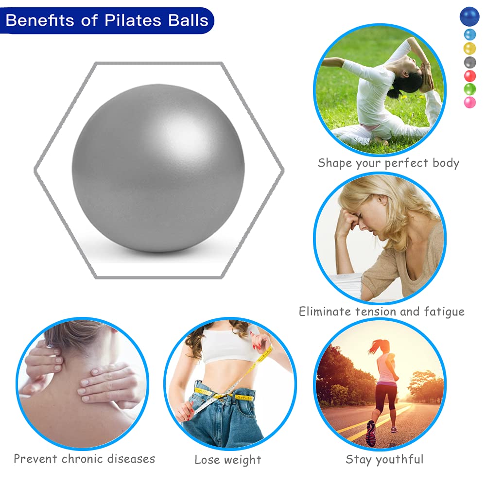 DOAMSY Mini Exercise Ball,13 Inch Small Pilates Ball,Yoga Ball,Pilates,Yoga,Core Training and Physical Therapy,Improves Balance(Home & Gym & Office)