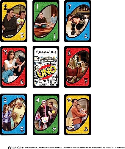 Mattel Games UNO Friends Card Game for Family Night Featuring Tv Show Themed Graphics and a Special Rule for 2-10 Players (Amazon Exclusive)