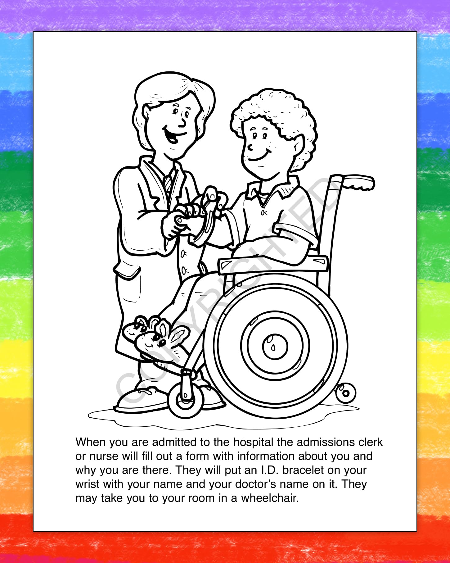 ZOCO - Your Hospital Cares About You - Coloring Books (25 Bulk Pack, Without Crayons) - Games, Puzzles, Activities for Kids