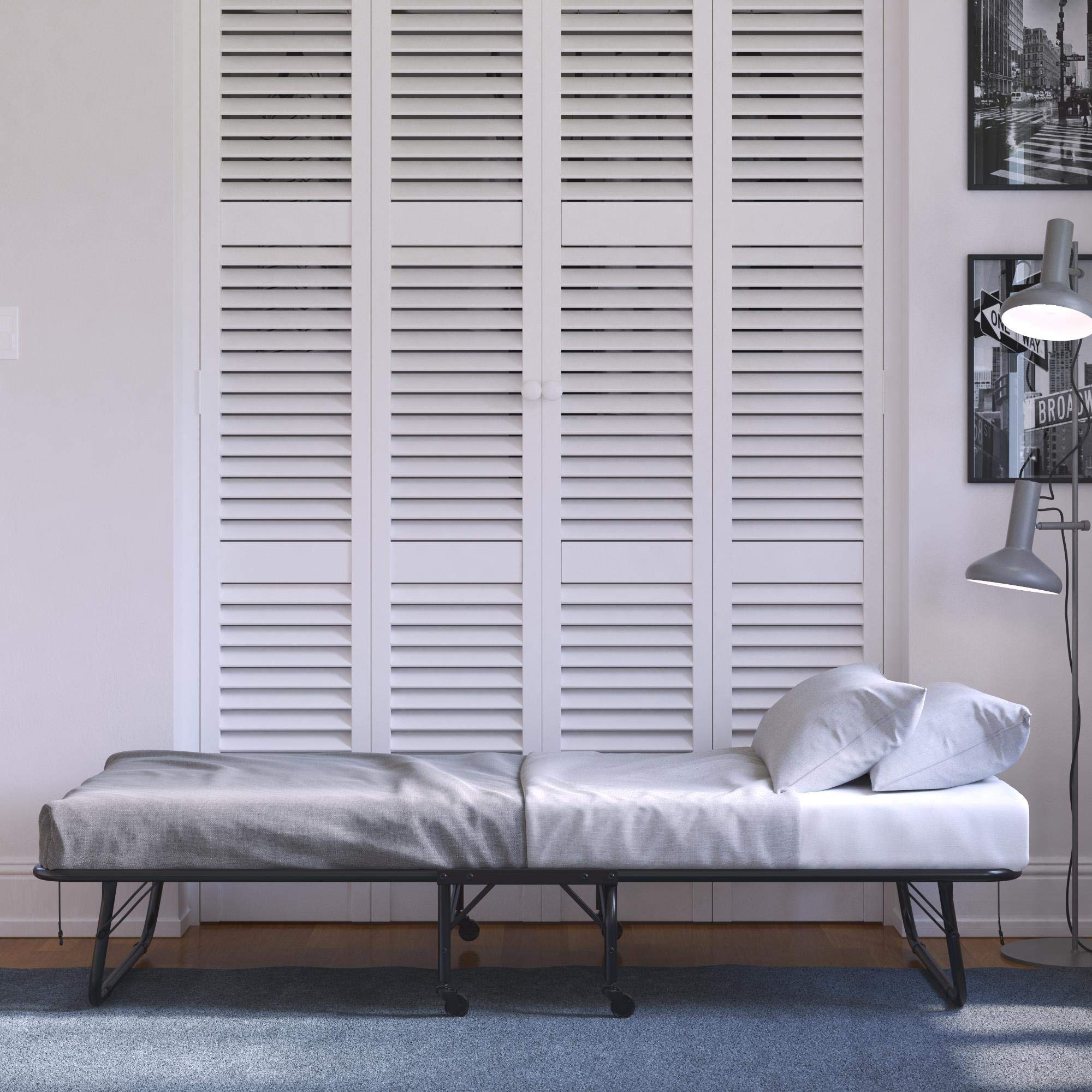 DHP Folding Metal Guest Bed with 5" Mattress