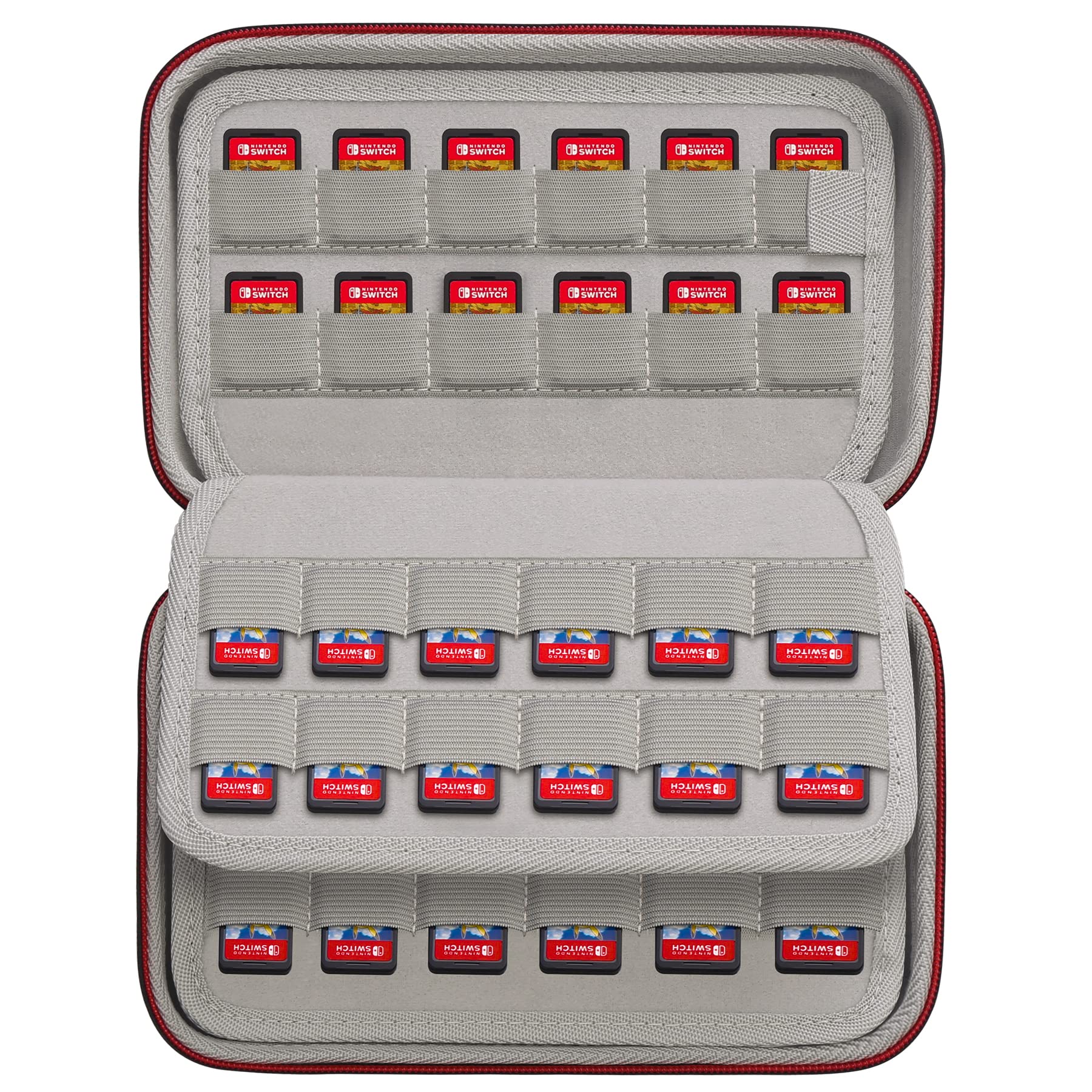 Elonbo 96 Slots Storage Case Holder for SD Memory Cards, Nintendo Switch Game Cartridges, PS Vita Game Card and Micro SD Cards, Black