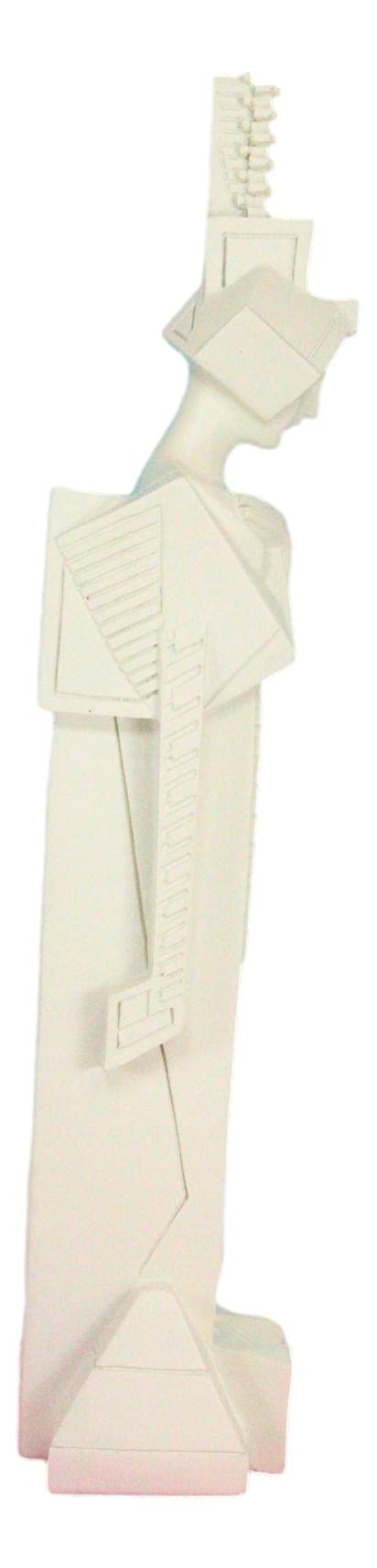 Ebros Frank Lloyd Wright Architecture Midway Gardens Collectible White Sprite with Crossed Arms Statue Reproduction Sculpture 13.75" Tall Home Decor Figurine