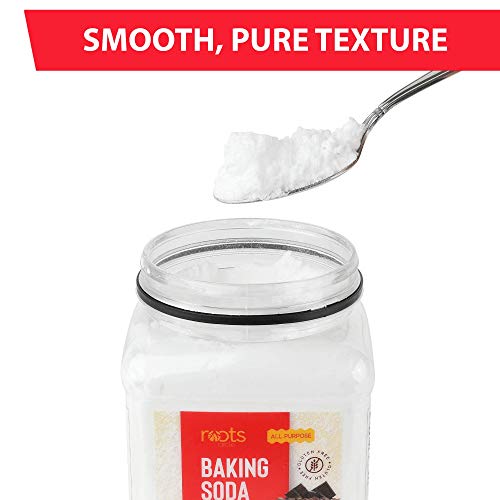 Roots Circle Baking Soda | Bulk Pack 1 [35.2oz] Airtight Container | Gluten-Free All-Purpose Sodium Bicarbonate for Cooking & Baking|All-Natural Cleaning Agent & Deodorizer for Fridge, Carpet, Laundry