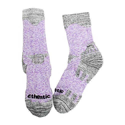 ethentic 3 Pairs Women's Multi Performance Cushion Cotton Athletic Outdoor Sports Hiking Socks (Large)