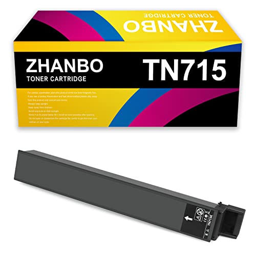 ZHANBO TN715 Remanufactured Black Toner Cartridge ACP8130 45,000 Pages Compatible with Konica Minolta bizhub C750i TN715K