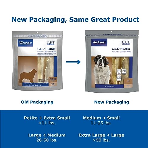 Virbac CET HEXtra Premium Oral Hygeine for Dogs, over 50lbs.