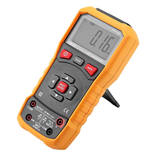 DC 0 to 10V 0 to 24mA Multifunction Voltage Current Loop Process Calibrator Portable Precision Meter with Function of Automatic shutdown Under voltage protection(No Batteries Included)