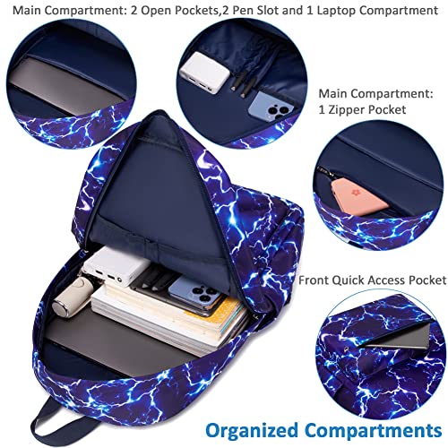 Meisohua Boys Backpack for Elementary School Backpack for Boys Girls School Bookbag for Middle School Bags Lightning Backpack for Kids