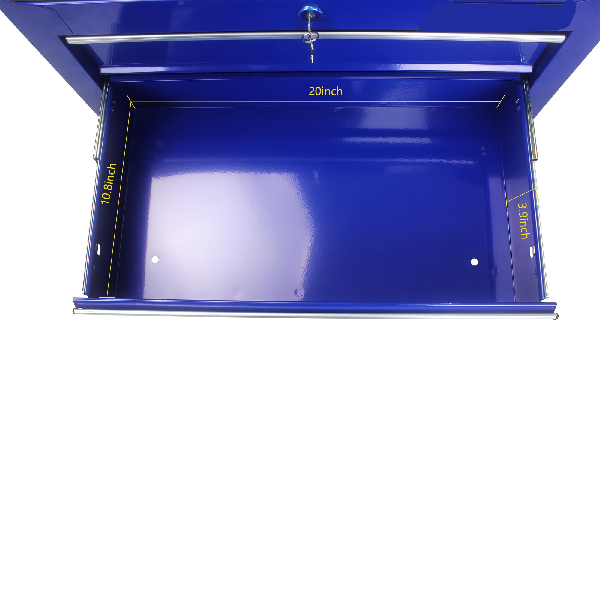 CuisinSmart Tool Chest,5 Drawers Multifunctional Tool Cart with Wheels,Metal Rolling Tool Cart Storage for Garage Workshop Warehouse Repair Shop,Blue