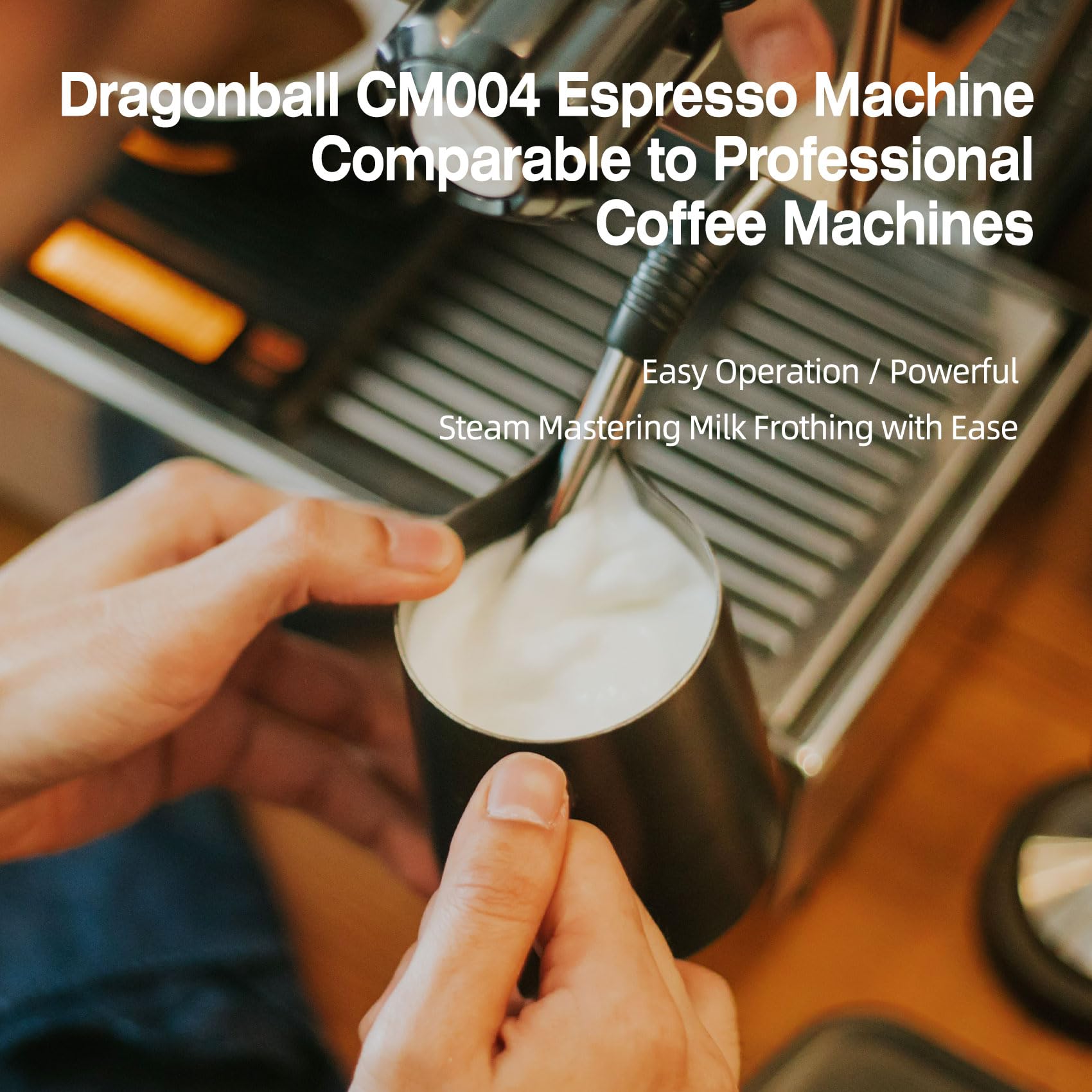 DRAGONBALL Espresso Machine 20 Bar,Espresso Maker With Milk Frother,Coffee Machine With Removable Water Tank, Automatic Espresso Machine For Home,Espresso Coffee Maker,Blue