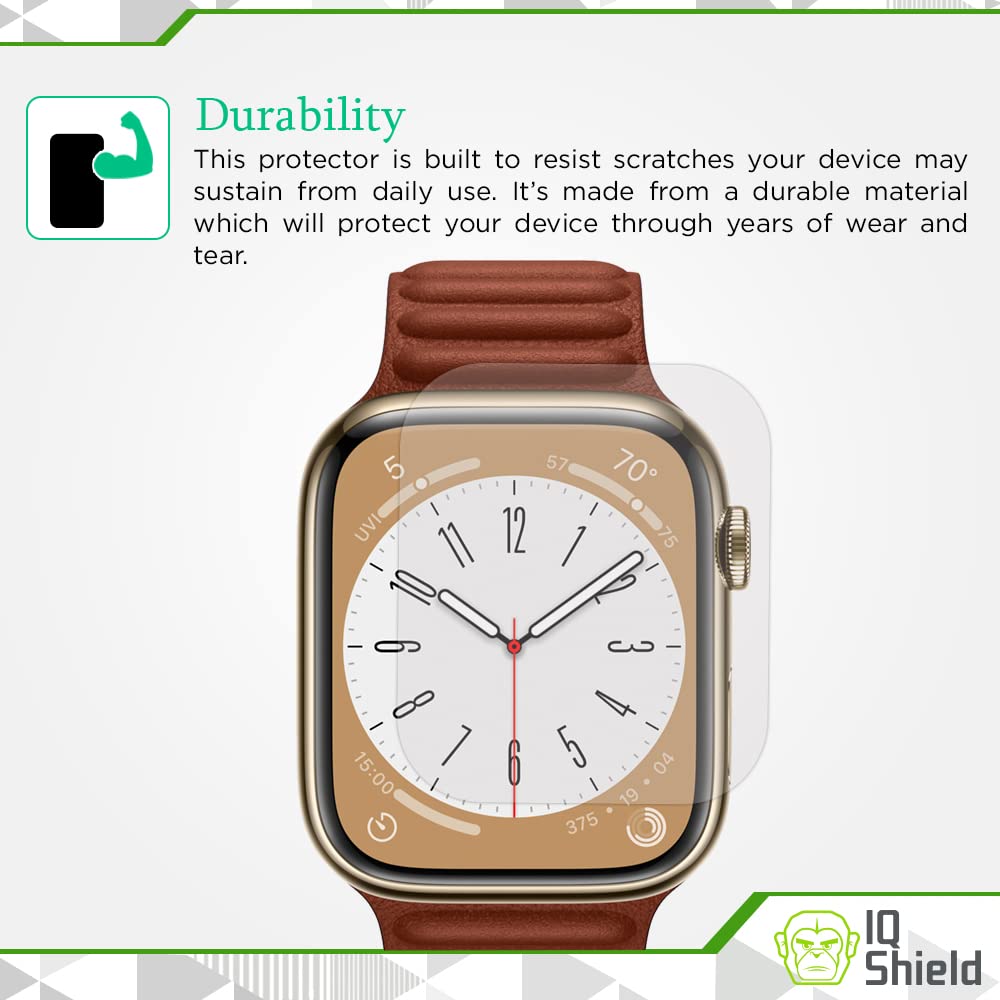 IQShield Matte Screen Protector Compatible with Apple Watch Series 8 (45mm)(6-Pack) Anti-Glare Anti-Bubble TPU Film