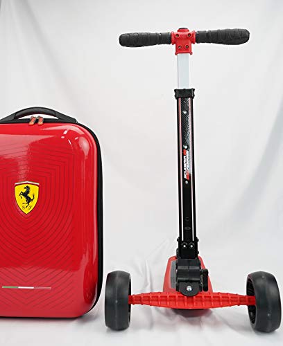 DAKOTT Ferrari Kids 3 Wheels Scooter with a Detachable Luggage