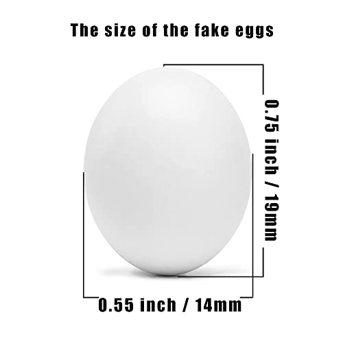 WOLEDOE 8Pcs Fake Bird Eggs, Stop Egg Laying fit Parrotlet, American Parakeet, Budgie, Diamond-Dove Artificial Eggs 14mm*19mm
