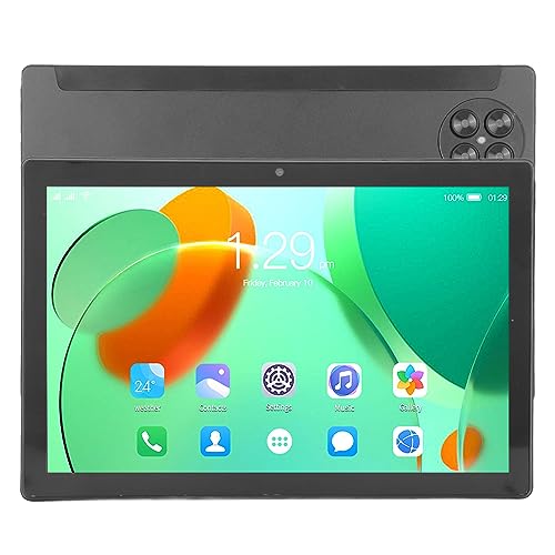 fannay Tablet PC, 100‑240V 5.0 10.1 Inch Tablet 7000mAh 2 in 1 Dual Speakers 8GB 256GB for Android 12.0 for Travel (US Plug)
