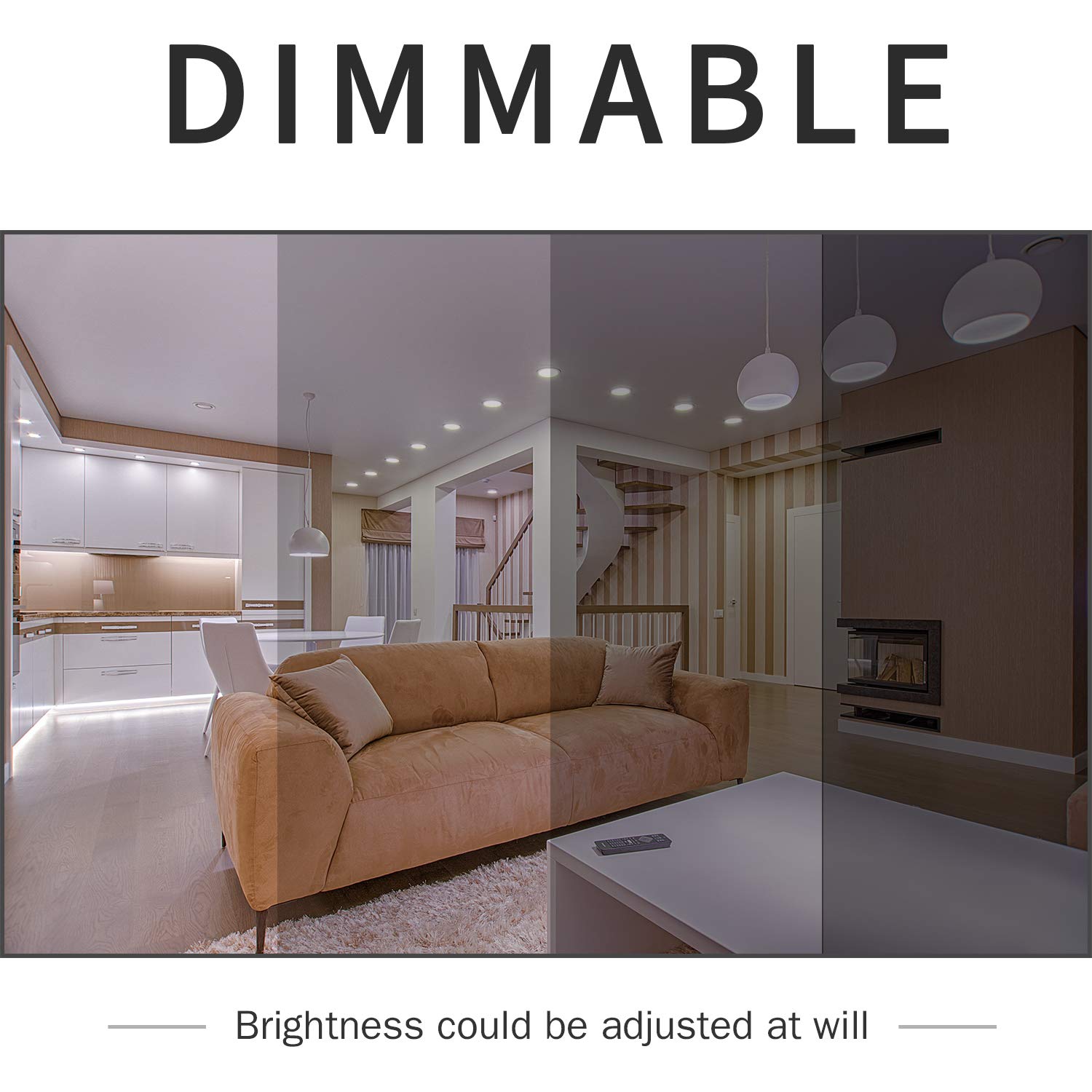 DiCUNO Dimmable E12 LED Bulb 4W (40W Halogen Equivalent), 430LM Daylight White 5000K Ceramic 120V Candelabra Base Light Bulb for Ceiling Fan, Chandelier, Home Lighting (6-Pack)