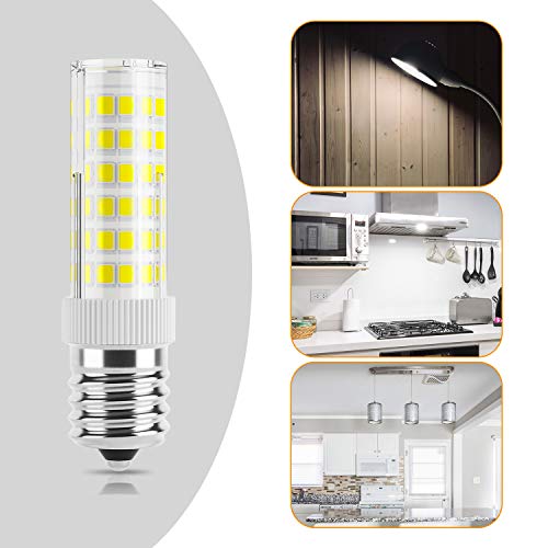 DiCUNO E17 LED Bulb 5 Watt Appliance Bulb Microwave Oven Light 6000K Daylight White, 550lm, 50W Halogen Equivalent Non-dimmable (2-Pack)