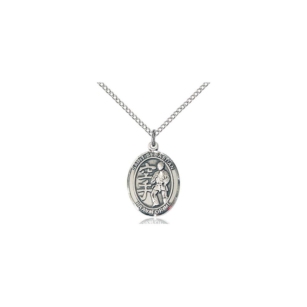 DiamondJewelryNY Sterling Silver St Sebastian/Karate Pendant