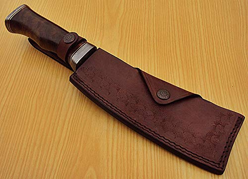 CP-35 Custom Handmade Damascus Steel 12.00 Inches Cleaver style Knife - Beautiful Handle