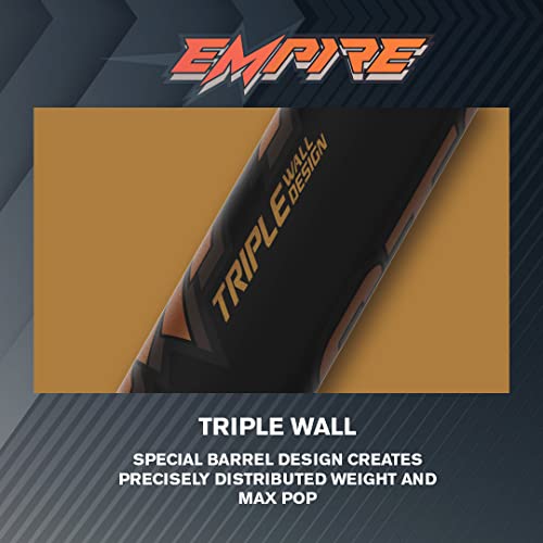 Easton Empire Dennis Rulli Slowpitch Softball Bat, Balanced, 13.75 in Barrel, Senior (SSUSA) & ISA, 34in x 25.5oz