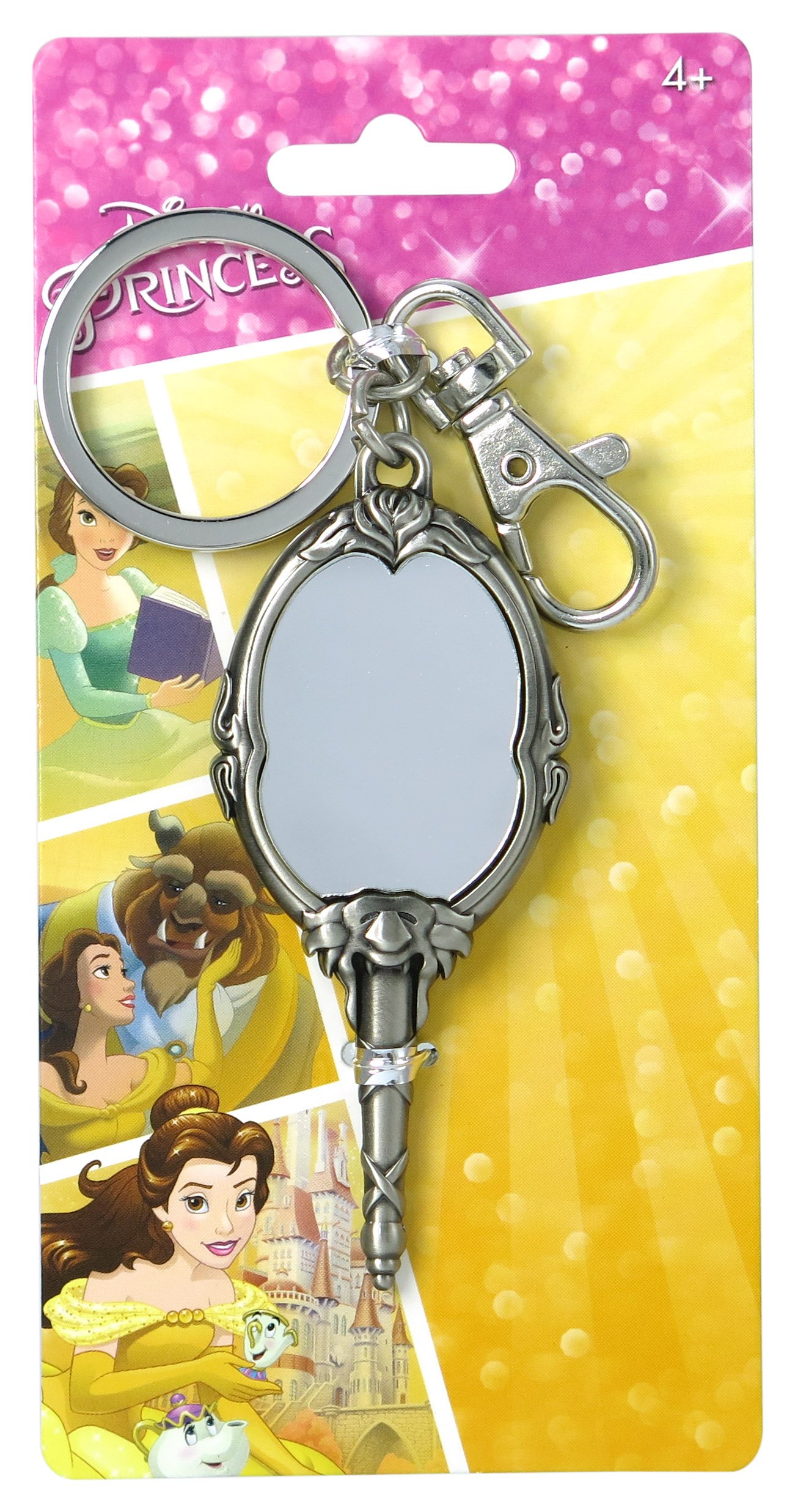 Disney Beauty & The Beast Magic Mirror Pewter Key Ring Key Accessory
