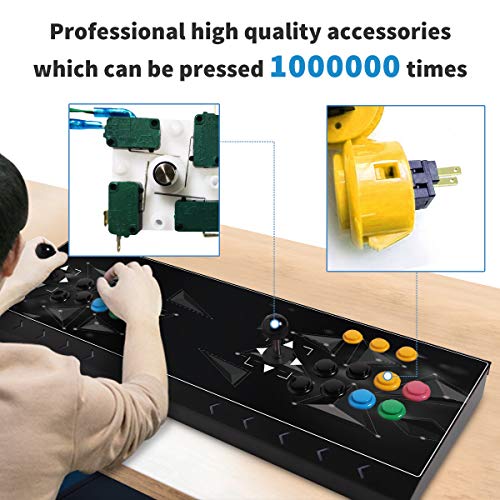 DOYO Arcade Joystick Machine Console 2 players Street Fighter Video Game Arcade Fighting Stick for Home Compatible with PC/Nintendo Switch/NEOGEO Mini/NeoGeo Pro/PS3/Raspberry Pi/PS Classic/Android