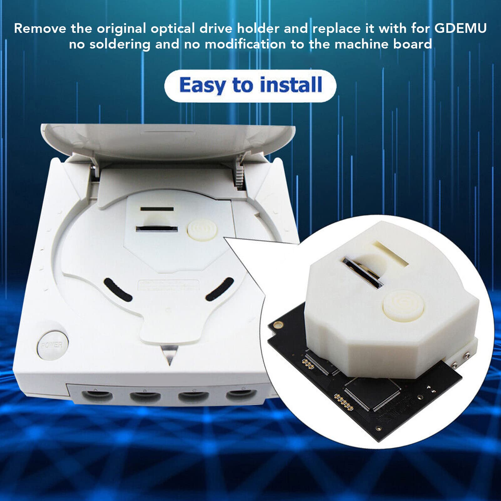 for GDEMU Optical Drive Simulation Board Card V5.15b for SEGA Dreamcast VA1 Game Console, with Memory Expansion Slot, Run The Original for GDI Mirror, CDI