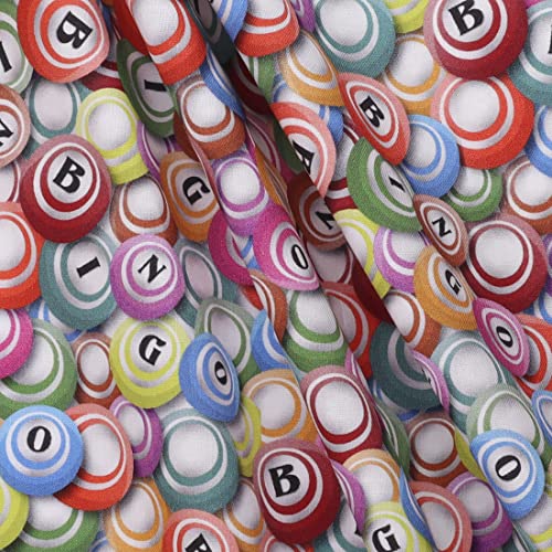 Mook Fabrics Cotton Bingo, Multi Cut by The Yard