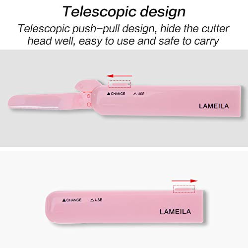 Eyebrow Razor Facial Body Hair Trimmer 3-pack Japan Shaper Non-Slip Handle for Both Men and Women Makeup Tool Kit…