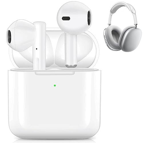 Wireless Earbuds, Bluetooth Earbuds IPX7 Waterproof Wireless Bluetooth with Microphone Charging Case 24H Playtime,Pop-ups Auto Pairing Hi-Fi Stereo Sound Headset for iPhone/Samsung/iOS/Android