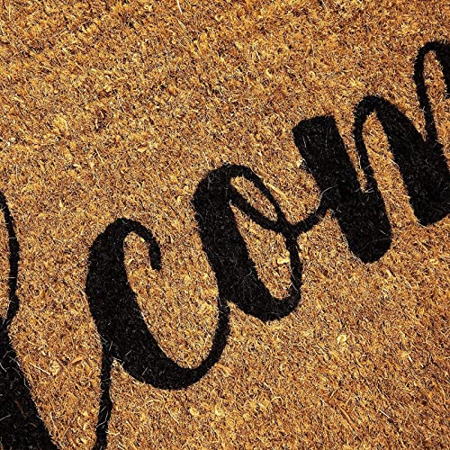 Juvale Natural Coir Doormat, Welcome Mats for Front Door, Outdoor Entry (16x29 in)