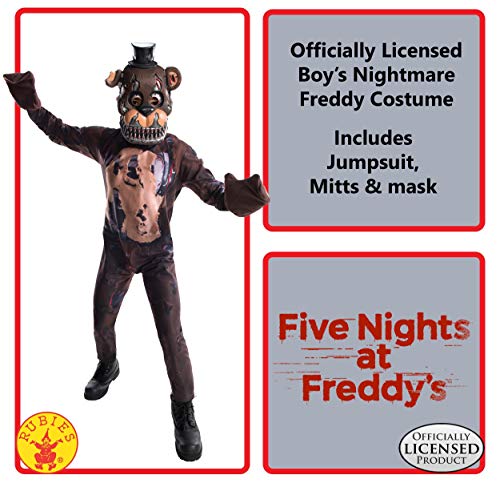 Rubie's 630618 Costume Boys Five Nights At Freddy's Nightmare Fazbear Costume, Medium, Multicolor