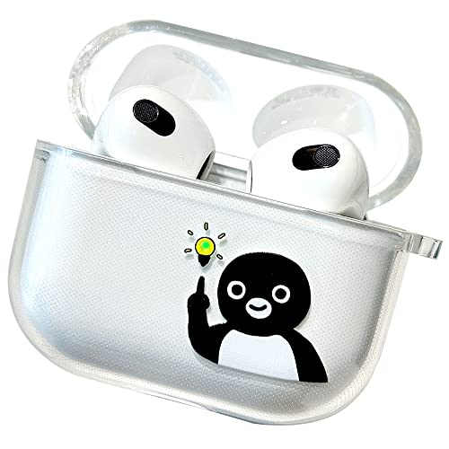 CASEWAFEE Compatible with Airpods 3 Case,Cute Soft Clear TPU Full Protective Case Shockproof Cover for AirPods 3rd Generation 2021 Charging Case Front LED Visible,Penguin Good Idea…