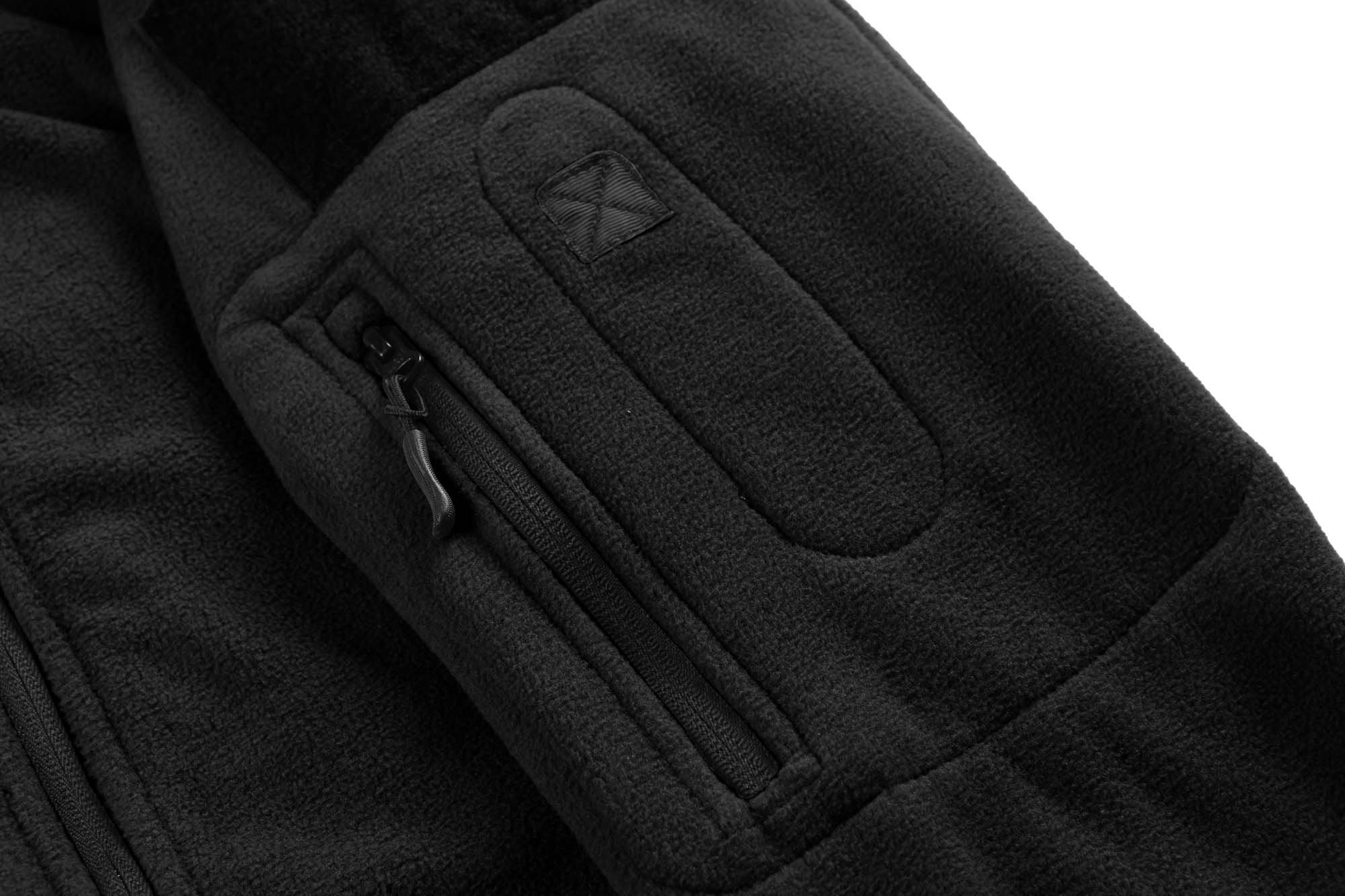 CRYSULLY Man Zipper Warm Coat Jacket Sportswear Fleece Lining Hiking Skiing Travelling Jacket Coats Black