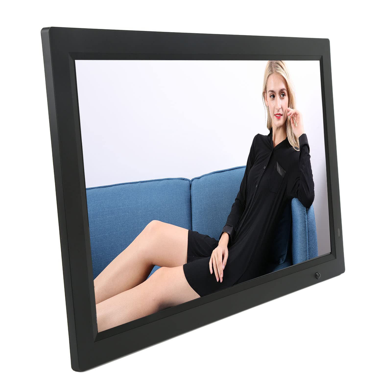 Digital Photo Frame, 1080P Slideshow 22 Inch Photo Display Screen Multifunctional Human Body Induction Black with Dormitory Support (US Plug)