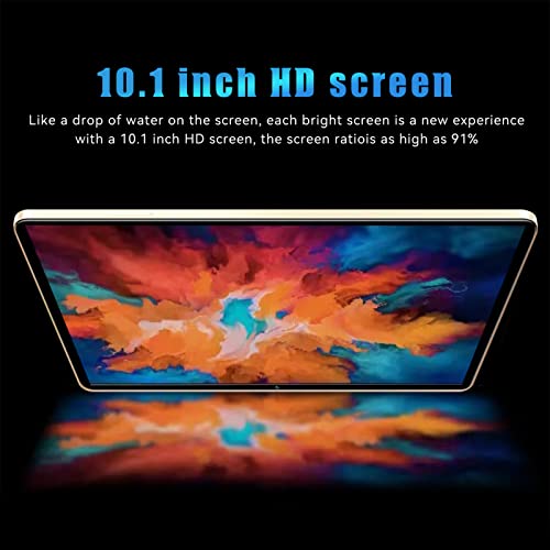 Dpofirs S30 Pro 10.1 Inch 4G WiFi Tablet, Octa Core 8GB 256GB Android 12 Touch Screen Tablets, 1960x1080 FHD, 8MP 16MP, 7000mAh Tablet PC for Home Office(Gold)