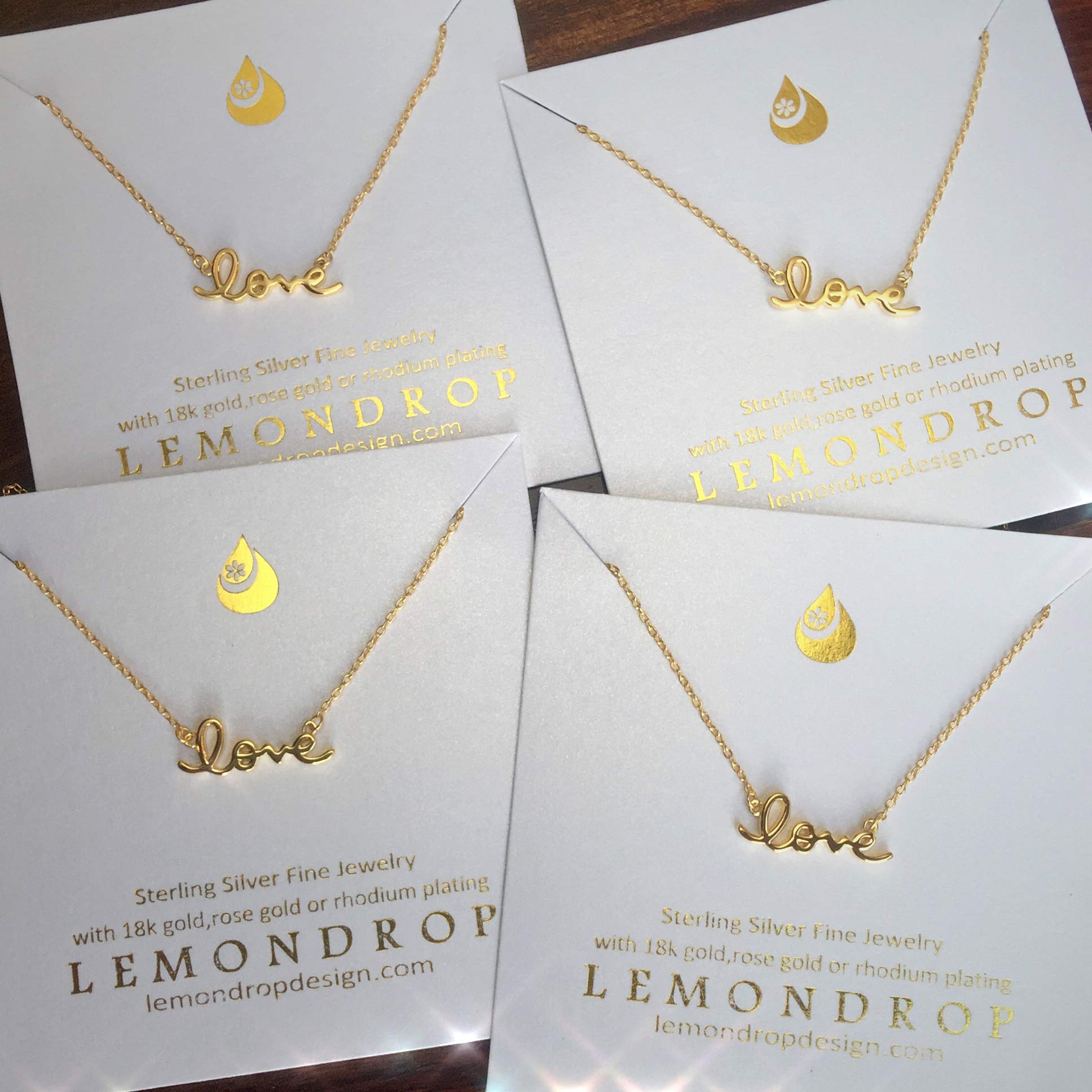 Cursive Love Necklace | 925 Sterling Silver | Valentine's gift