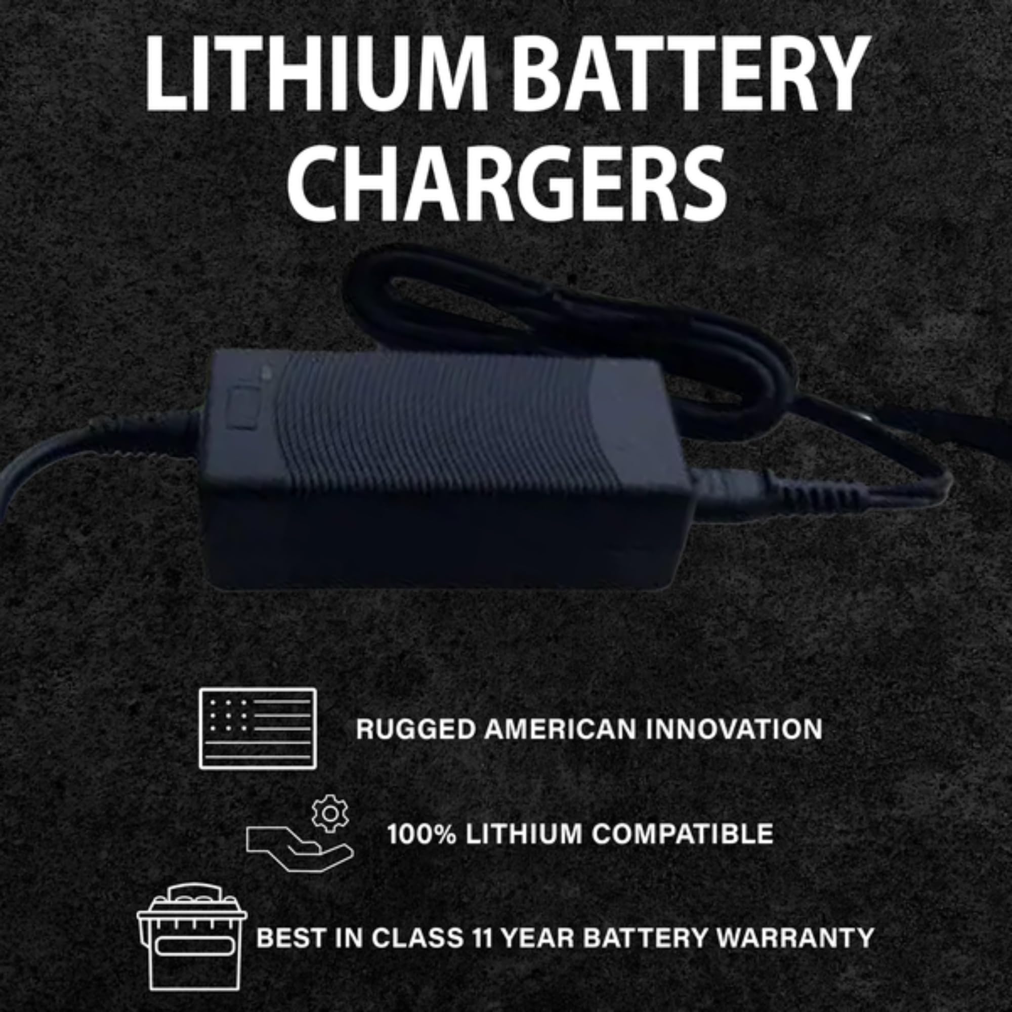 Dakota Lithium - 12V 3 Amp LiFePO4 Deep Cycle Battery Charger - Works with all 12V Dakota Lithium Batteries, Input 100-240 volts, 50/60HZ, Output 14.4 volts 3.0 Amps, Smart BMS Communication - 1 Pack